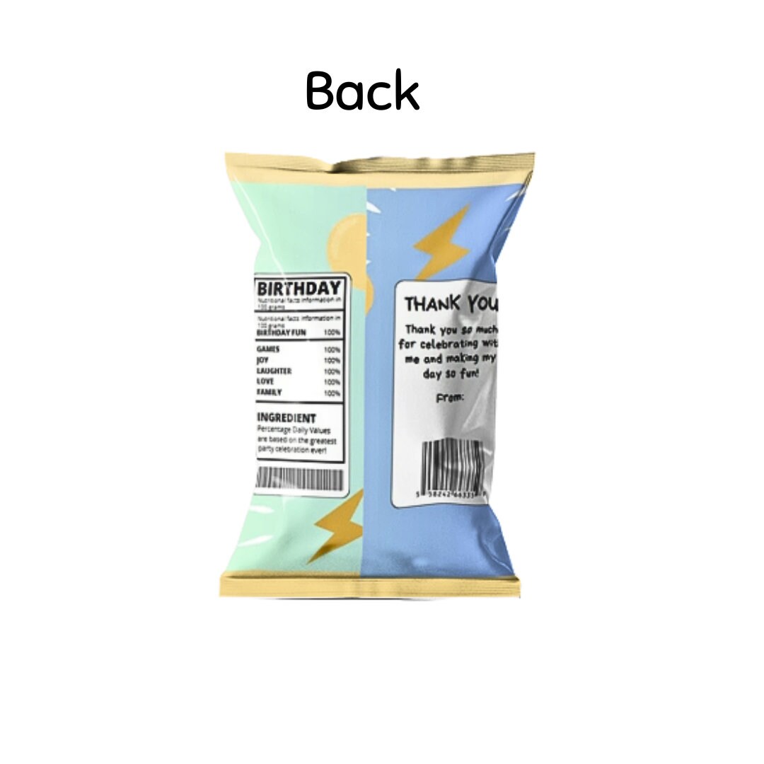 Birthday Electric Pokemon Chip Bag DIY - Etsy