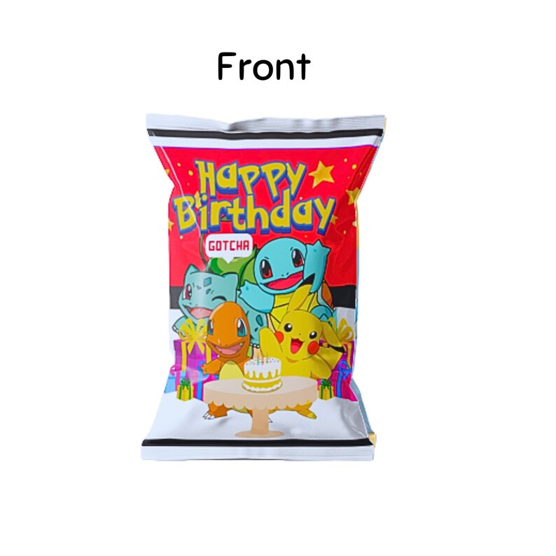 Birthday Pokemon Chip Bag Design DIY - Etsy Singapore