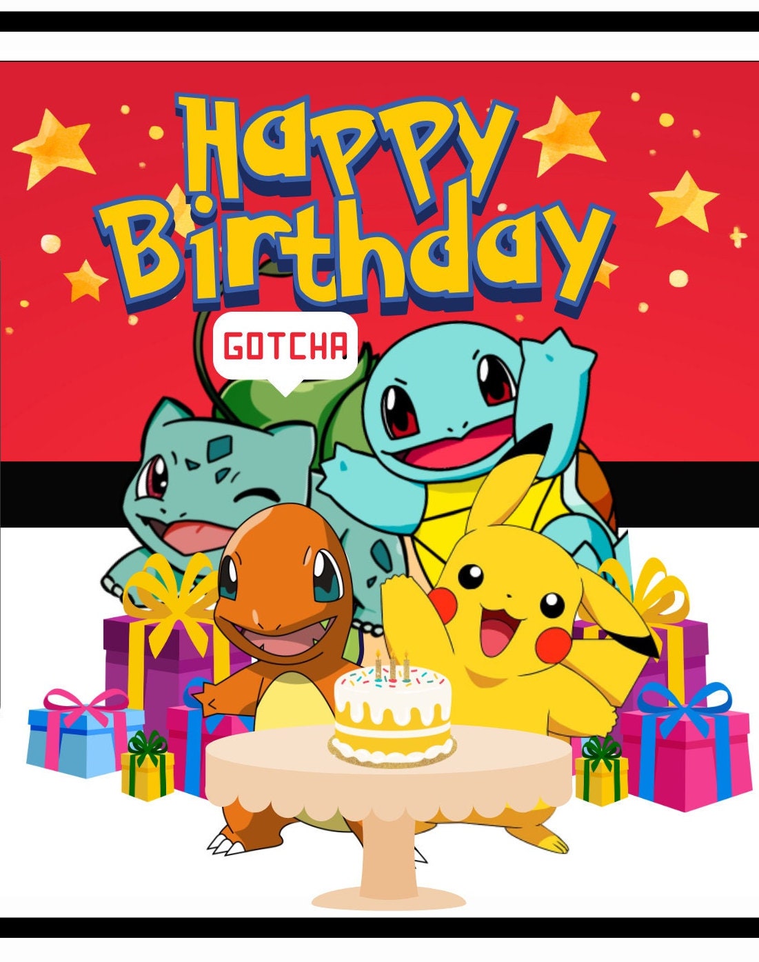 Birthday Pokemon Chip Bag Design DIY - Etsy Singapore