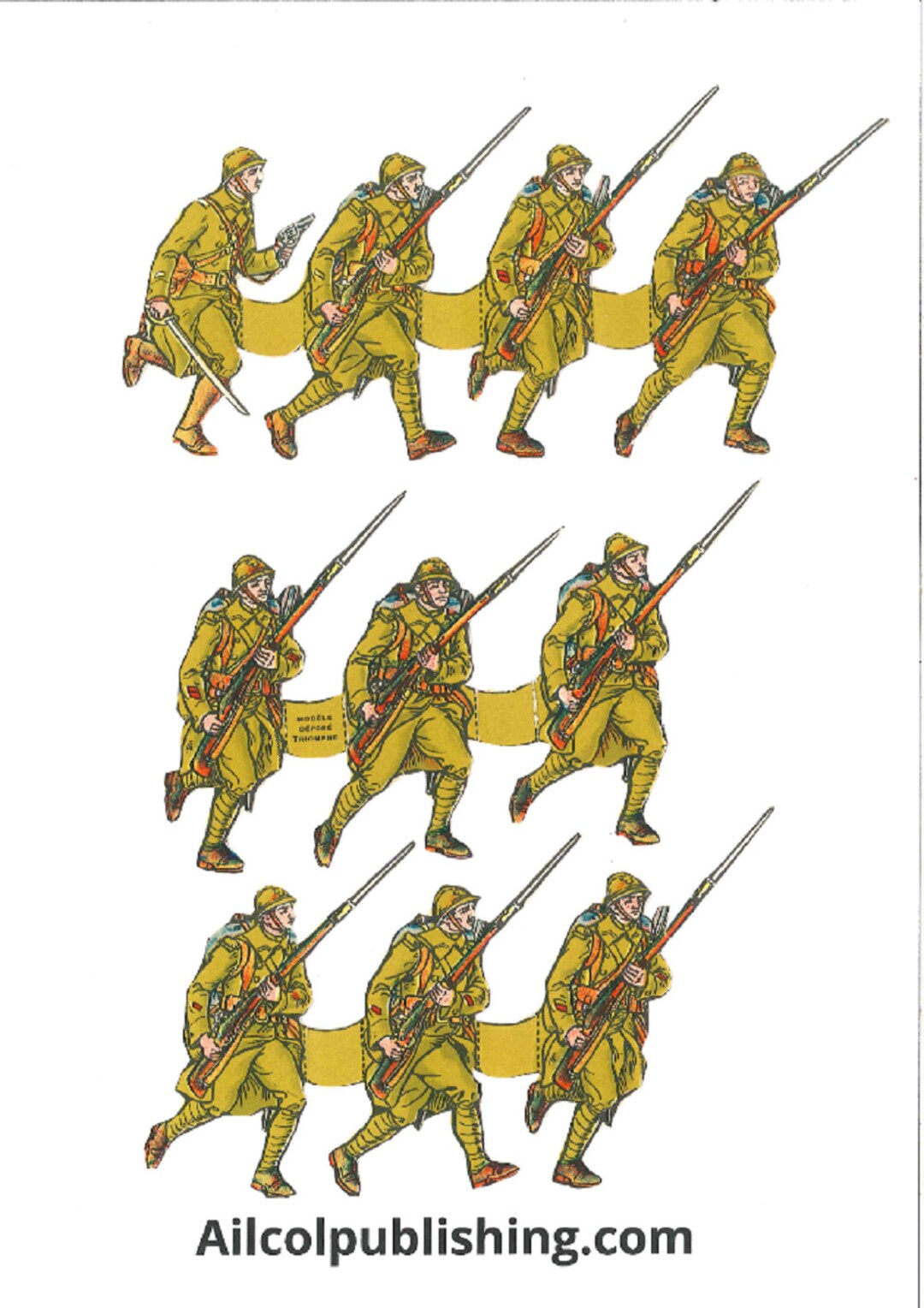 WW1 French Paper Toy Soldiers - Etsy