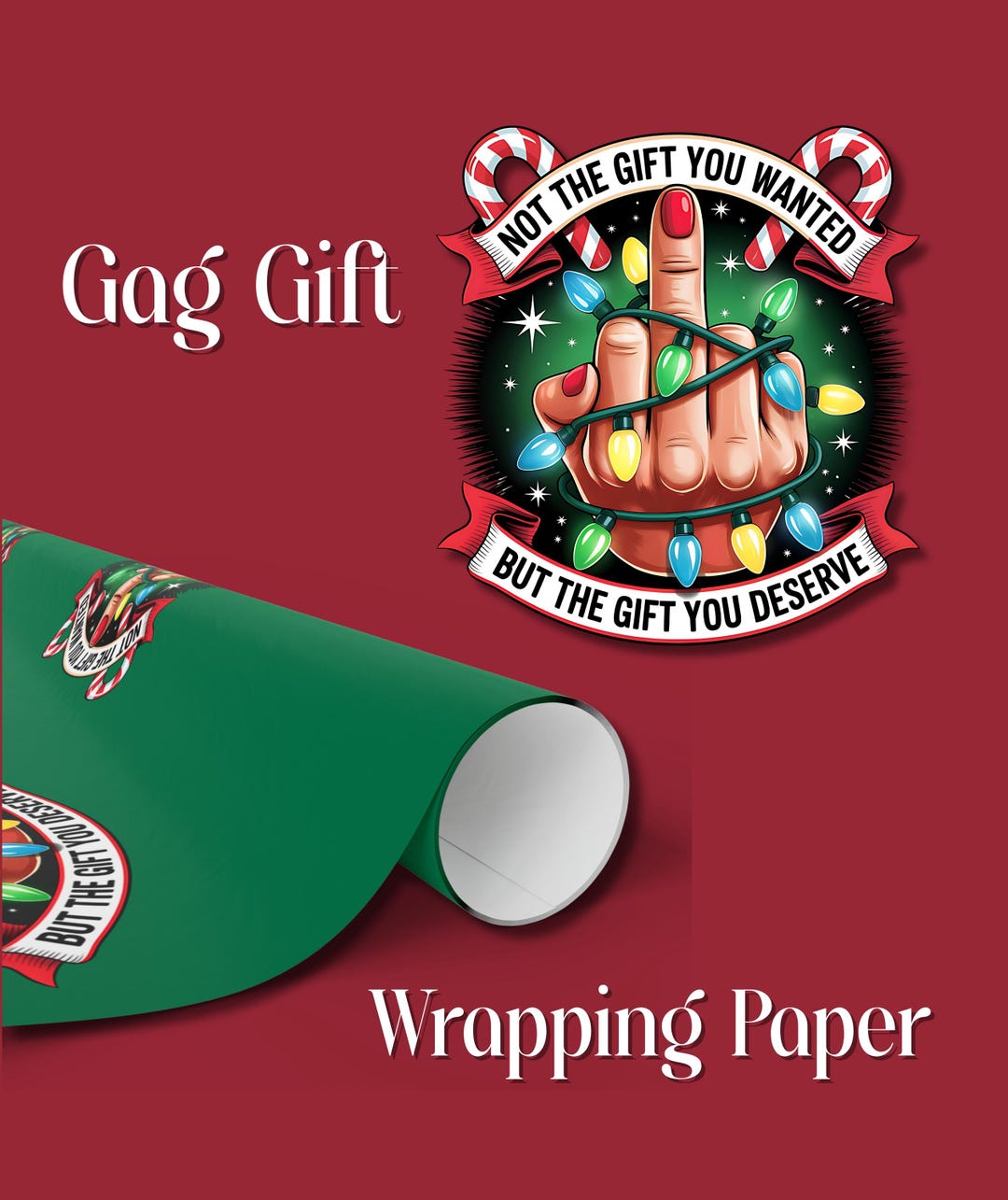 Funny Christmas Wrapping Paper, Gag Gift Holiday Wrap - Etsy