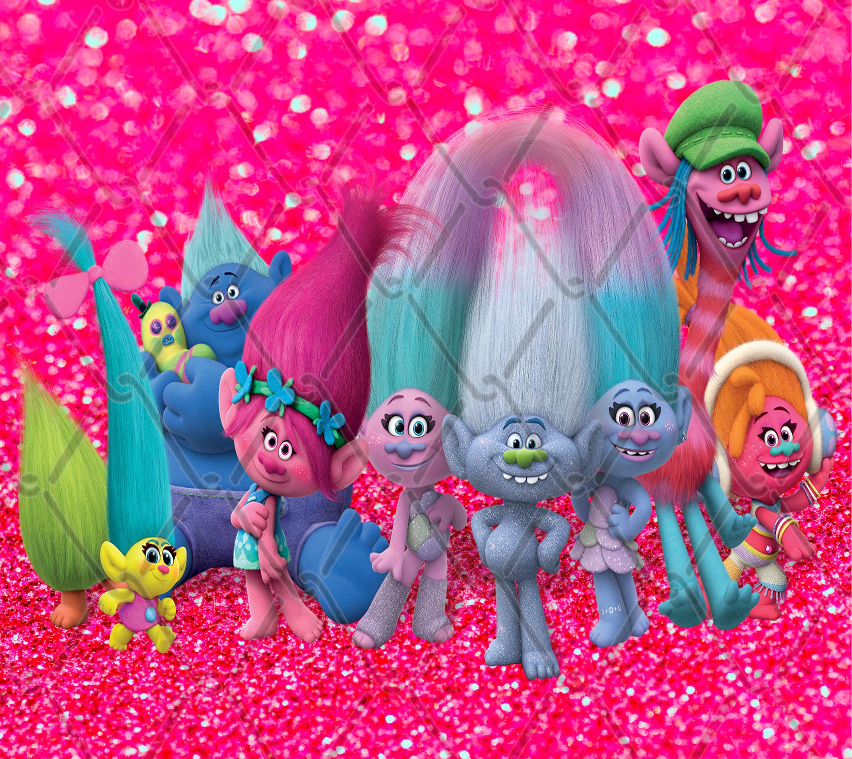 Trolls Tumbler Design / Sublimation Designs Downloads, Digital Download ...