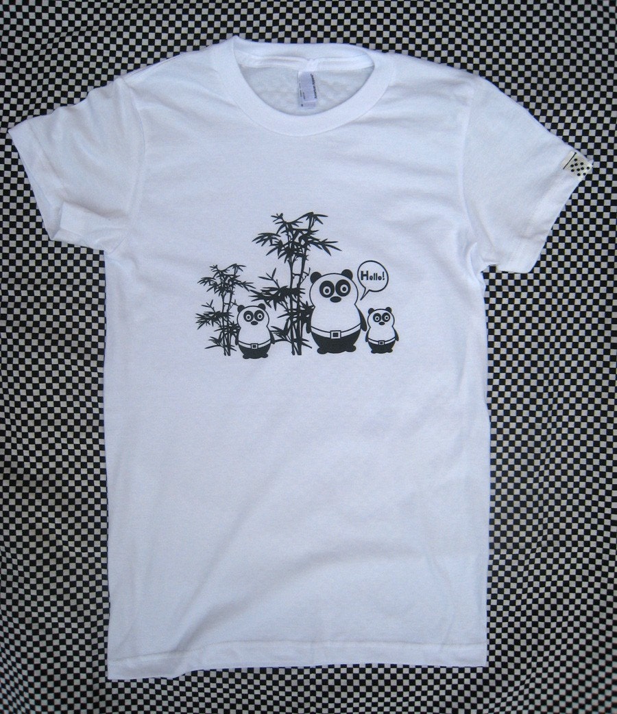 Hello T-shirt - Panda or Sheep Design - Etsy