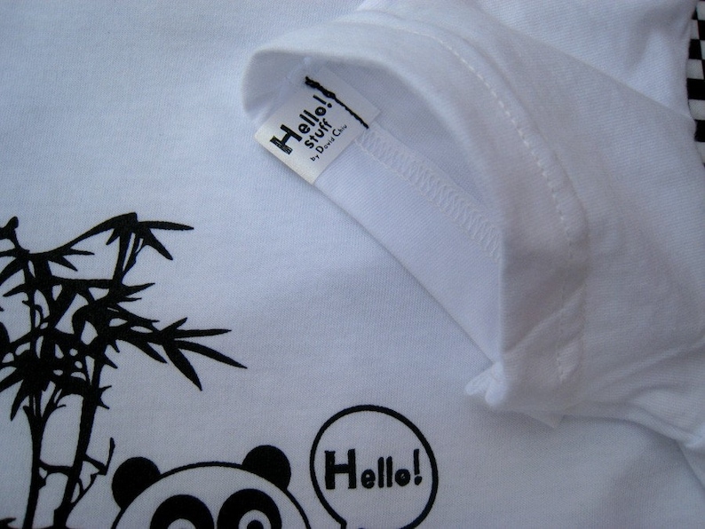 Hello T-shirt - Panda or Sheep Design - Etsy