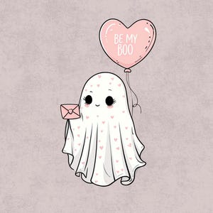 Be My Boo Clipart | Valentine Ghost Png | Cute Valentine Clipart ...