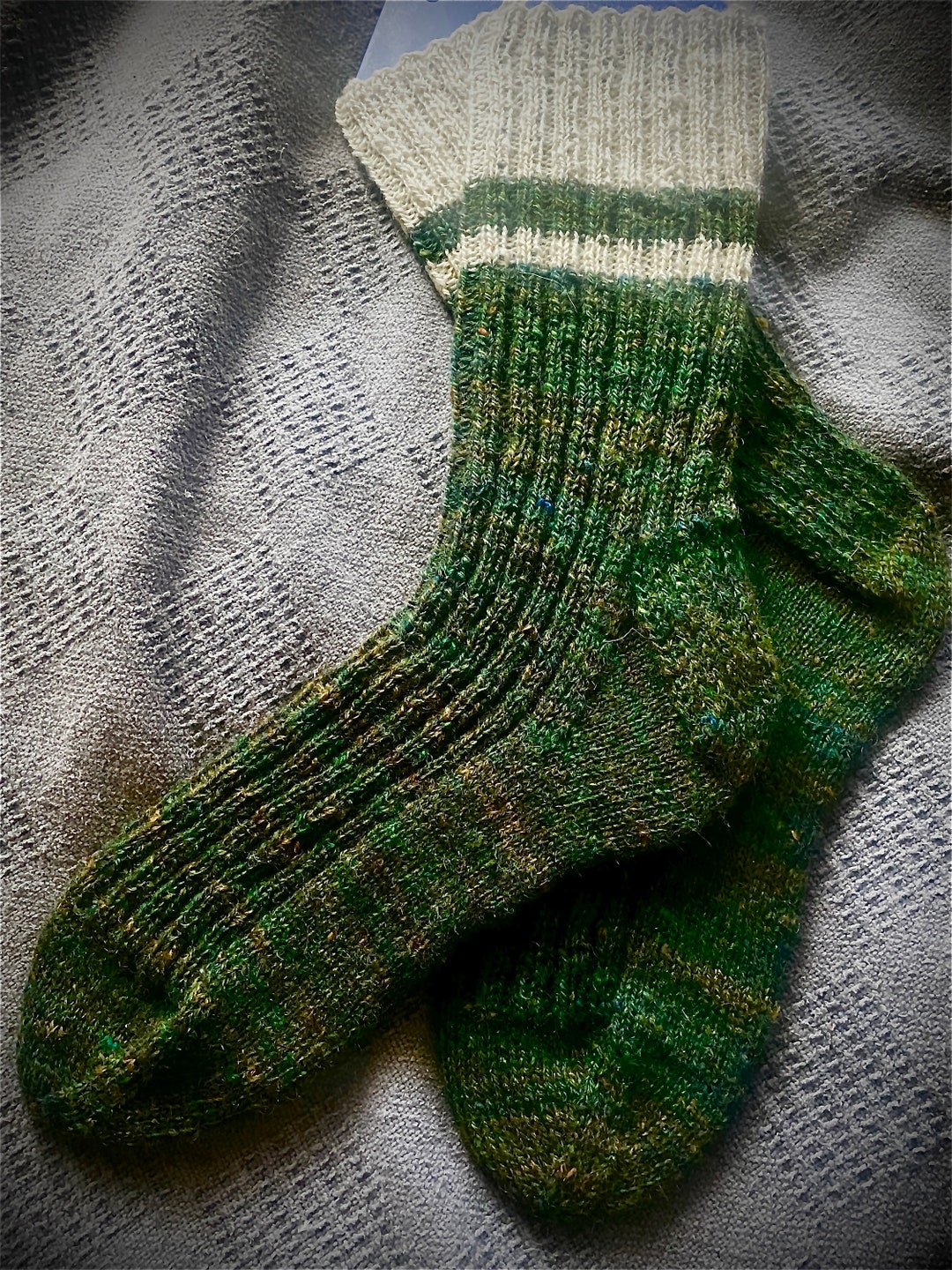 S2K Handknit Handspun Ribbed Wool Socks - Etsy