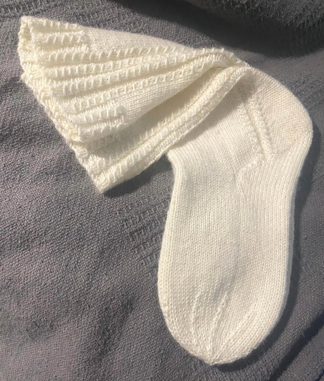 S2K Handknit Natural White Cable Socks - Etsy