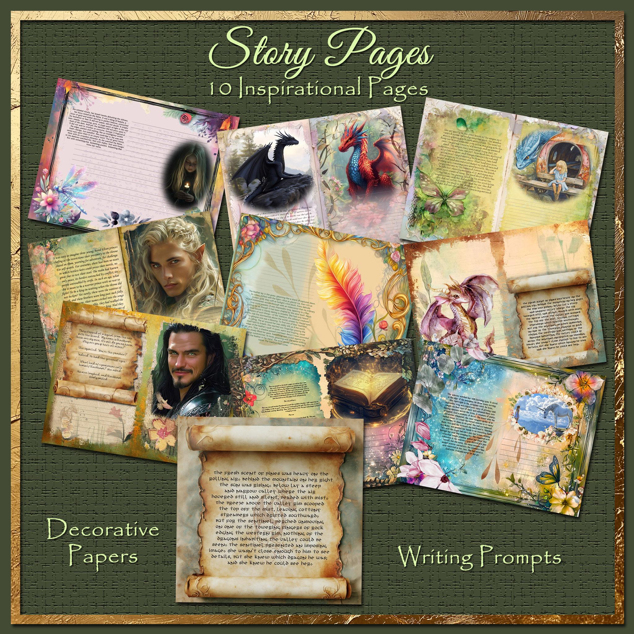 Mystic Realms Fantasy Junk Journal Kit | Printable Ephemera & Writing ...