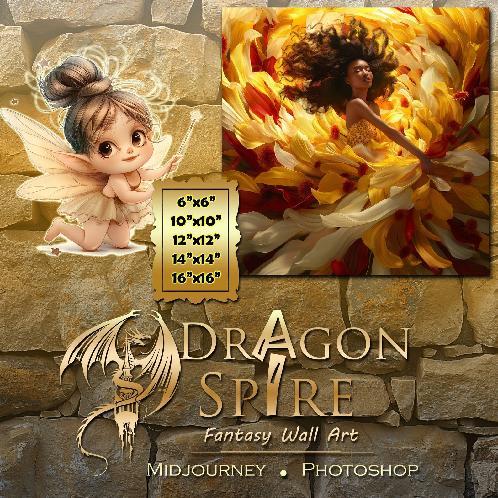 Sunflower Princess, Dancing Fantasy Princess, Canvas Wall Art - Etsy