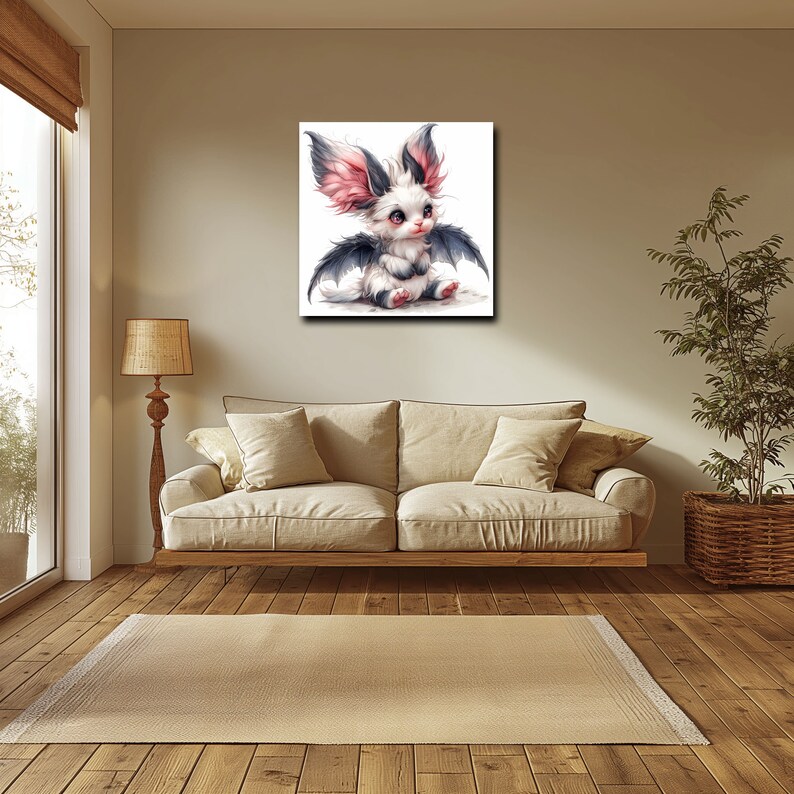 Dragon, Bunny, Rabbit, Nursery Decor, Kids Room, Girls Room, DND, Boys ...