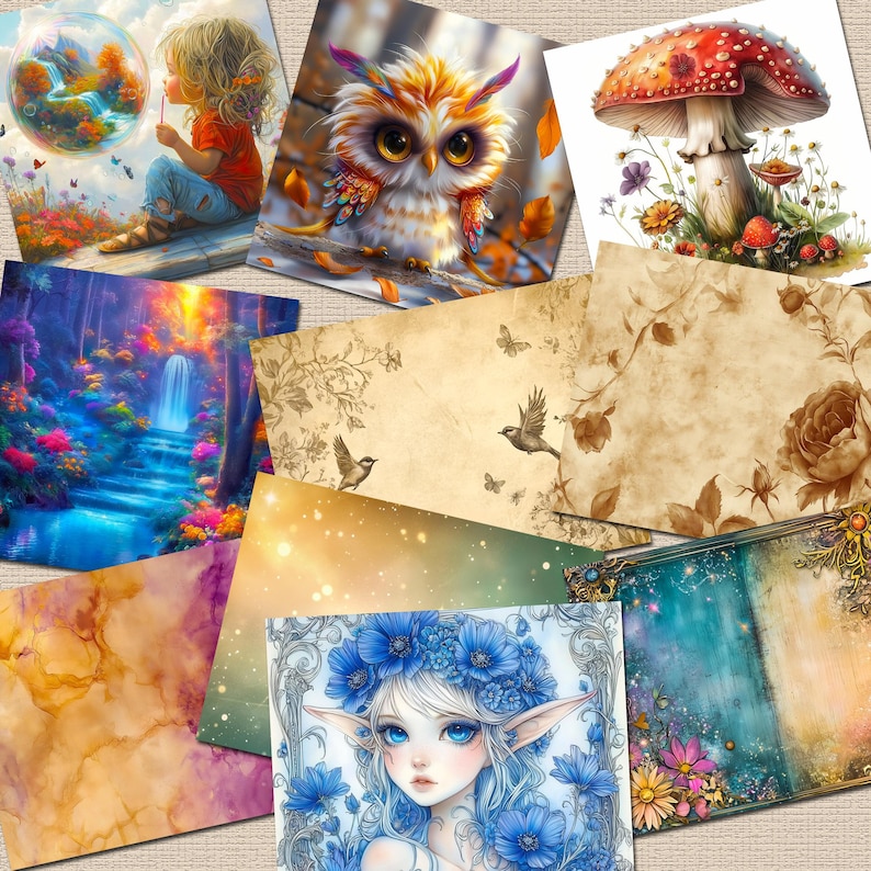 Dragons & Enchantment - Wyld Dreamscapes Junk Journal Kit | Paper Craft ...