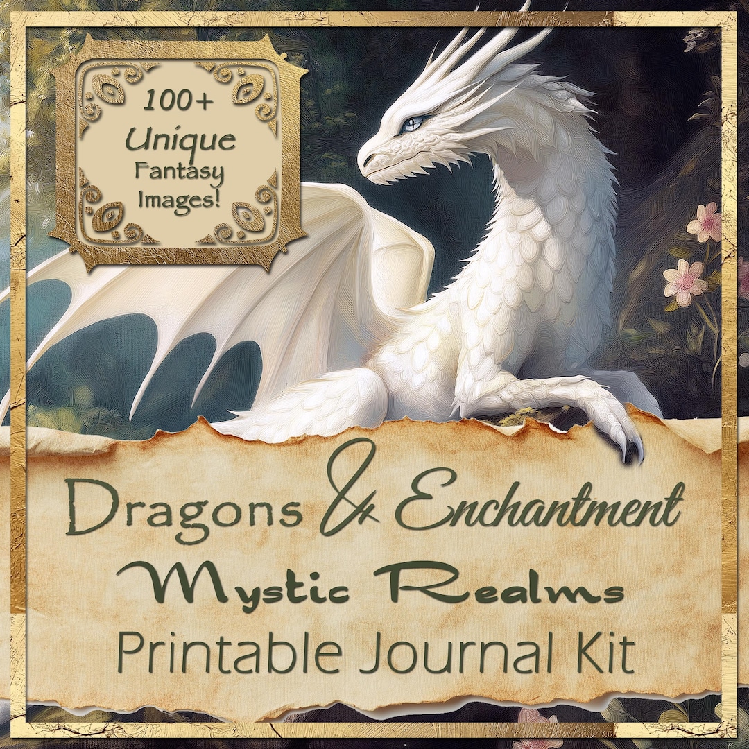 Mystic Realms Fantasy Junk Journal Kit | Printable Ephemera & Writing ...