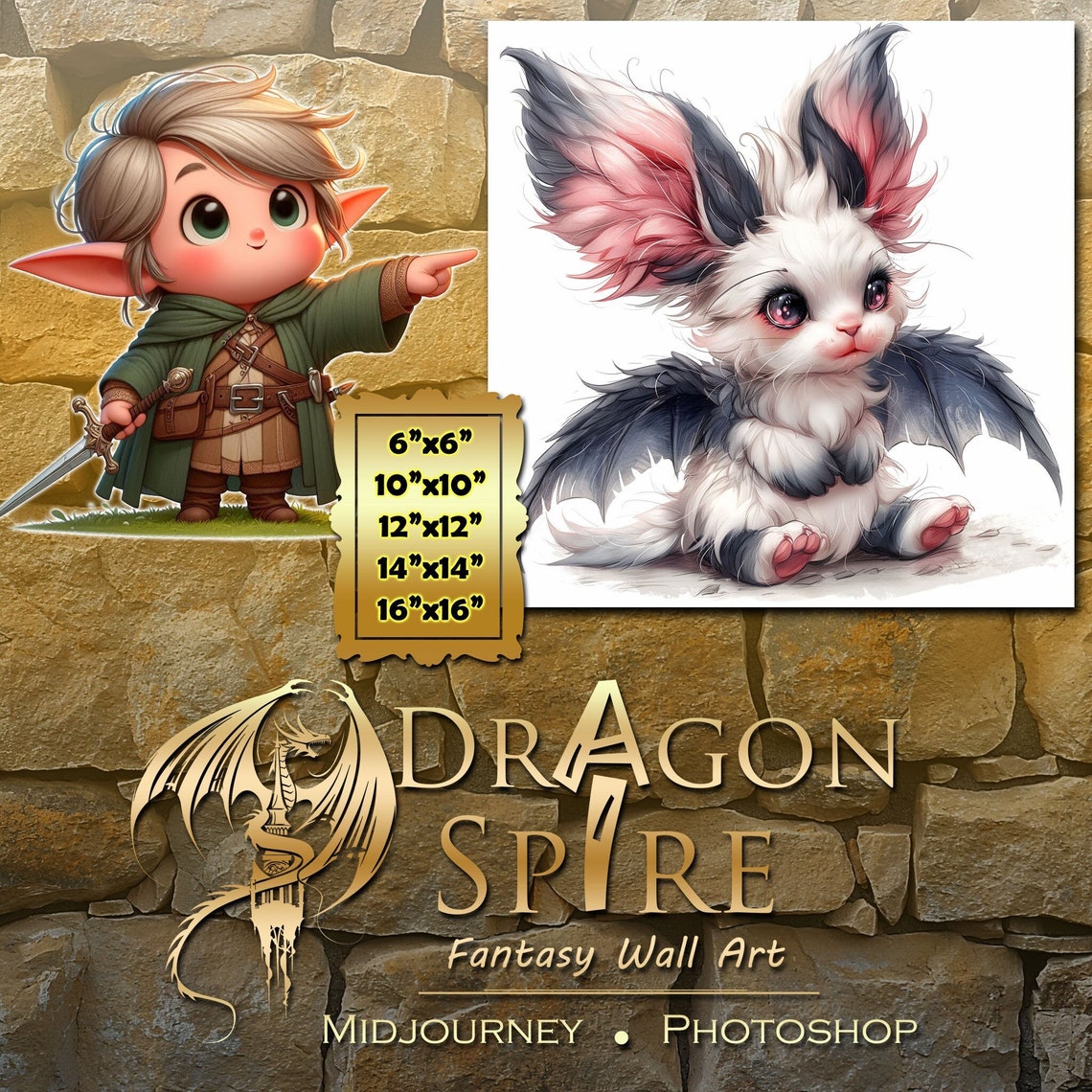 Dragon, Bunny, Rabbit, Nursery Decor, Kids Room, Girls Room, DND, Boys ...