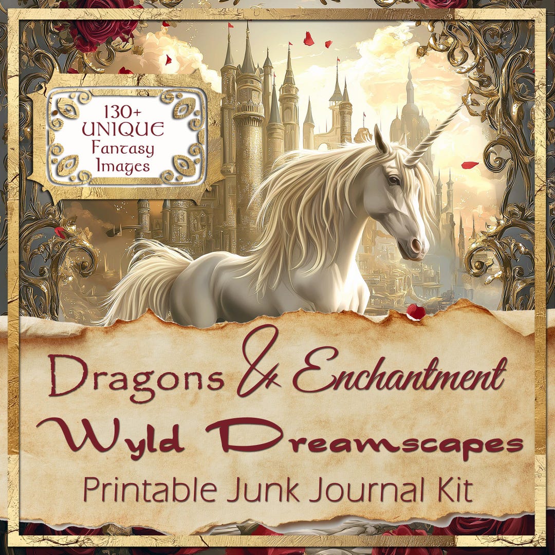 Dragons & Enchantment - Wyld Dreamscapes Junk Journal Kit | Paper Craft ...