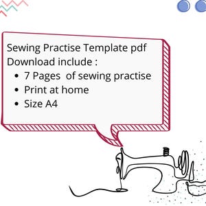 Sewing Practice Template | Printable PDF Download for Kids & Beginners ...