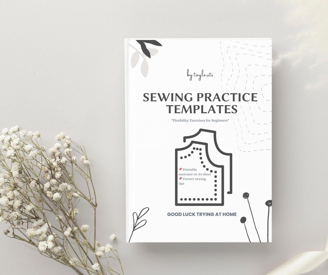 Sewing Practice Template | Printable PDF Download for Kids & Beginners ...