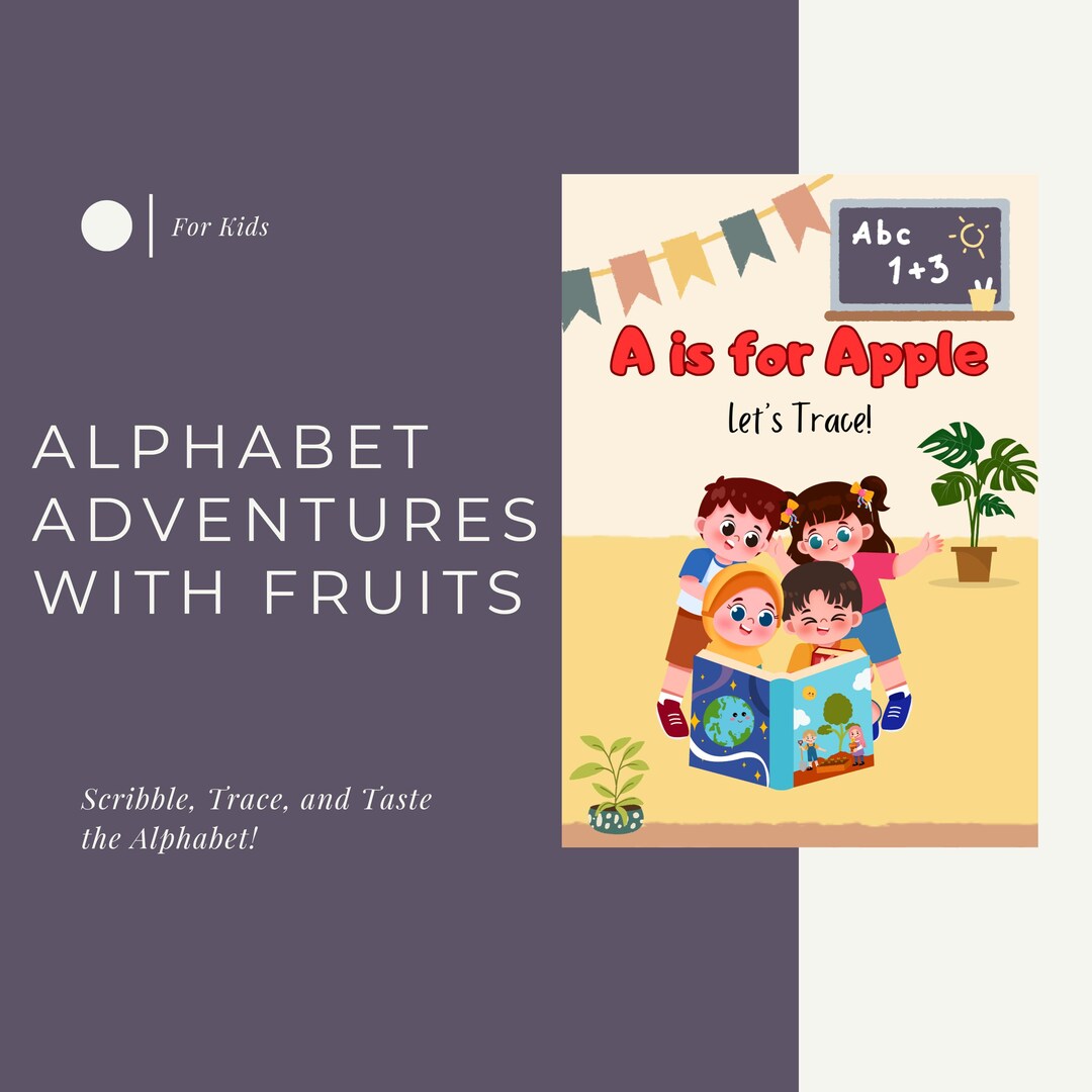 A-Z Fruit Alphabet Tracing Pages | Toddler Handwriting Workbook ...