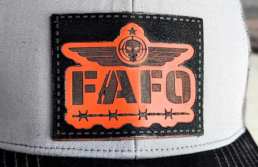 Trucker Cap Leather Patch Hat FAFO Richardson - Etsy