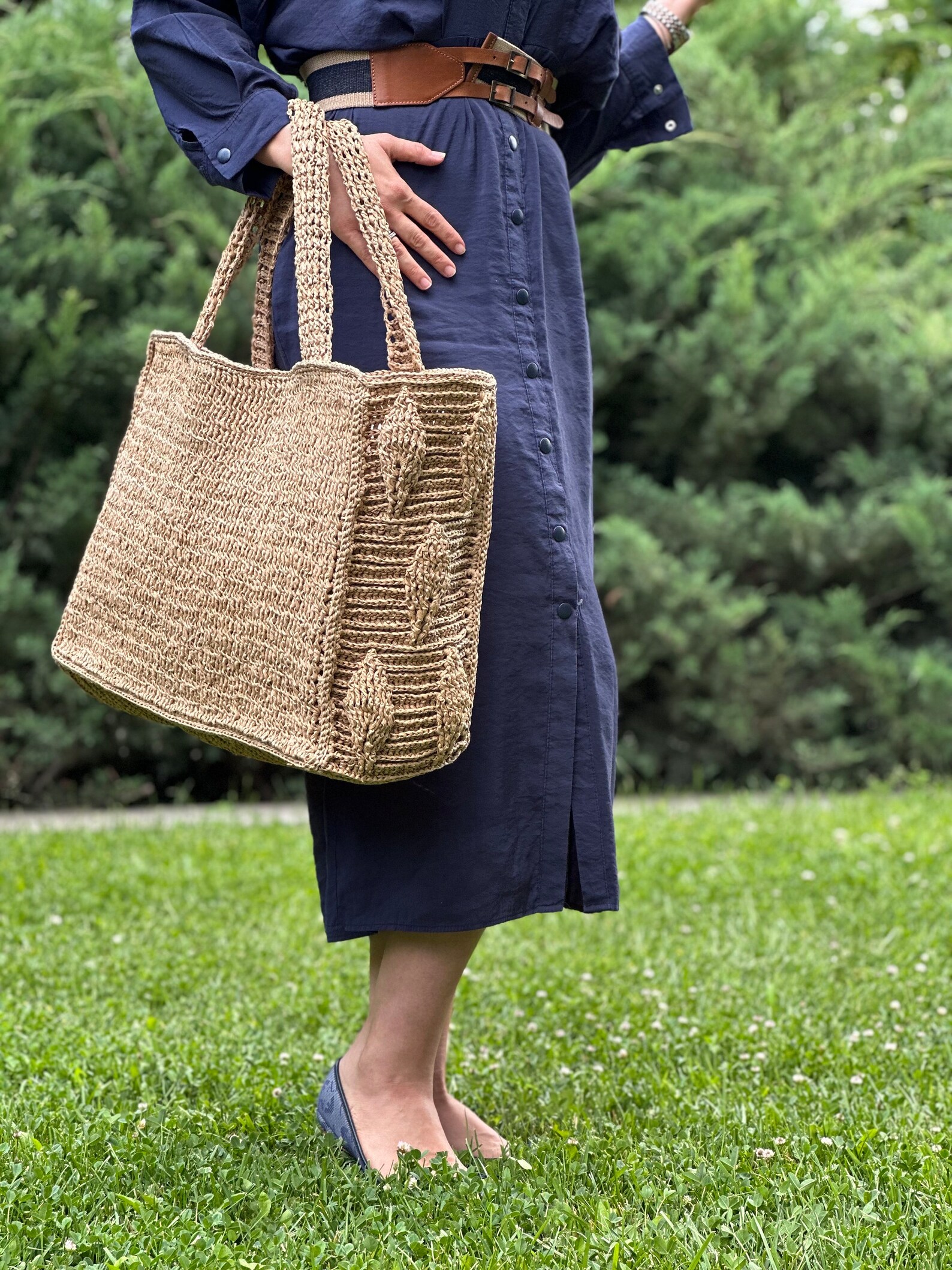 Handmade Bag, Crochet Raffia Bag, Summer Shoulder Bag, Hand Made Tote ...