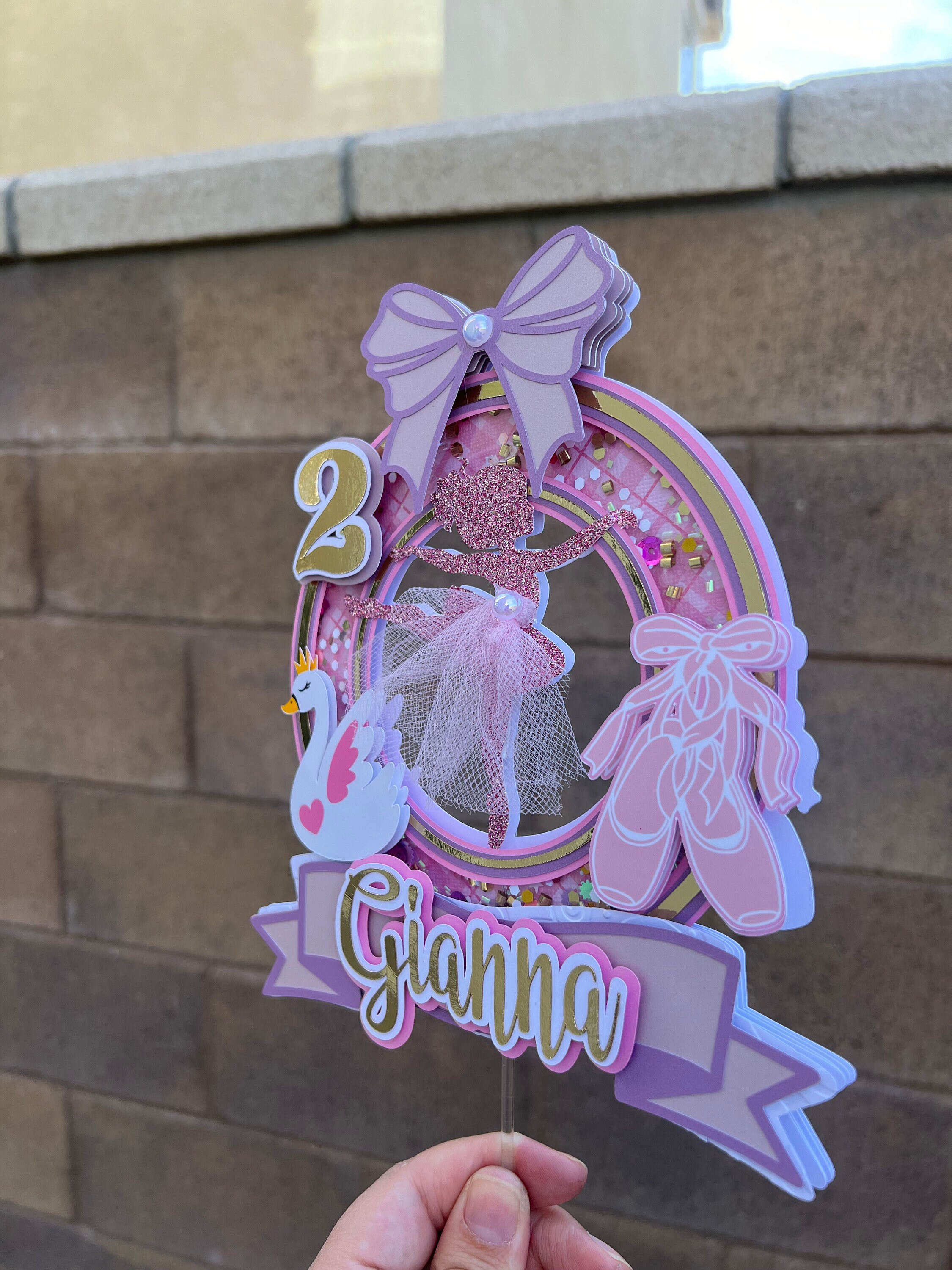 Ballerina 3D Glitter Shaker Cake Topper Tutu Cake Topper Swan Ballet Dancer Cake Decoration - Etsy
