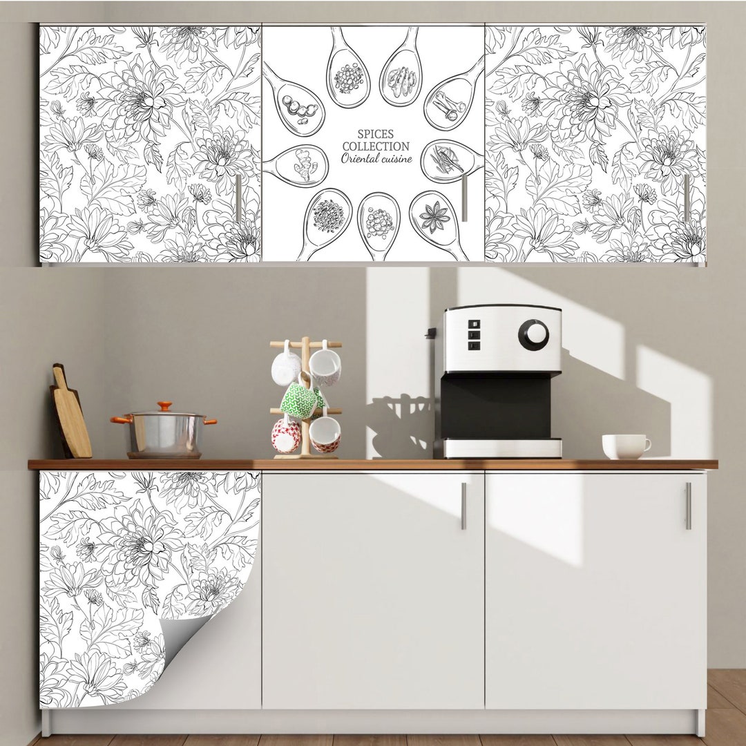 Kitchen Cabinet Sticker Vinyl PVC Waterproof Renew Your Old Cabinets - Etsy