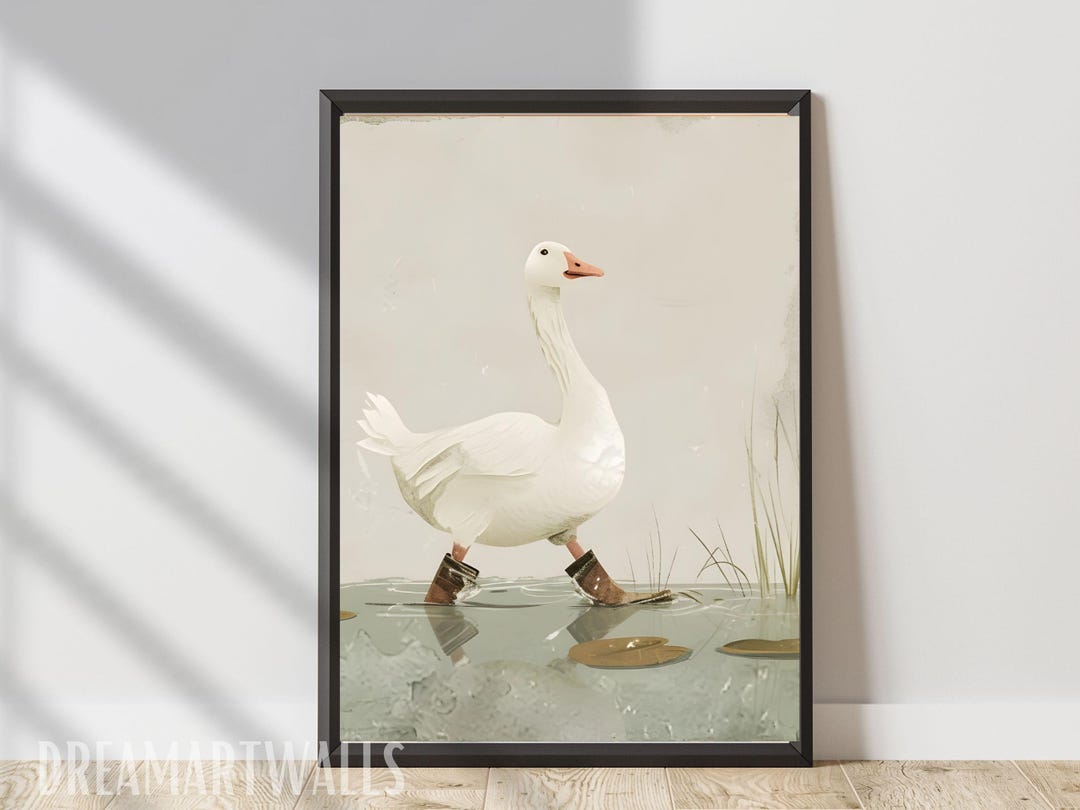 Silly Goose Print, Trendy Wall Art, Apartment Decor, Retro Wall Art ...
