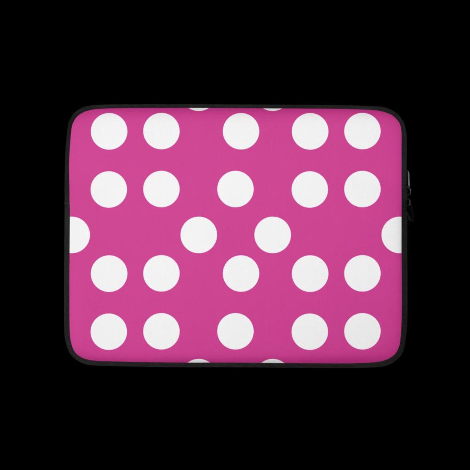 Bright Pink Laptop Case, Pink Polka Dot Laptop Sleeve, Woman's Computer ...