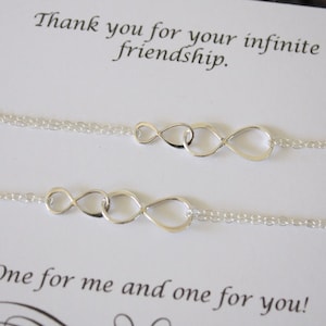 Friendship Infinity Bracelet Set, Infinity Jewelry, Best Friend Gift ...