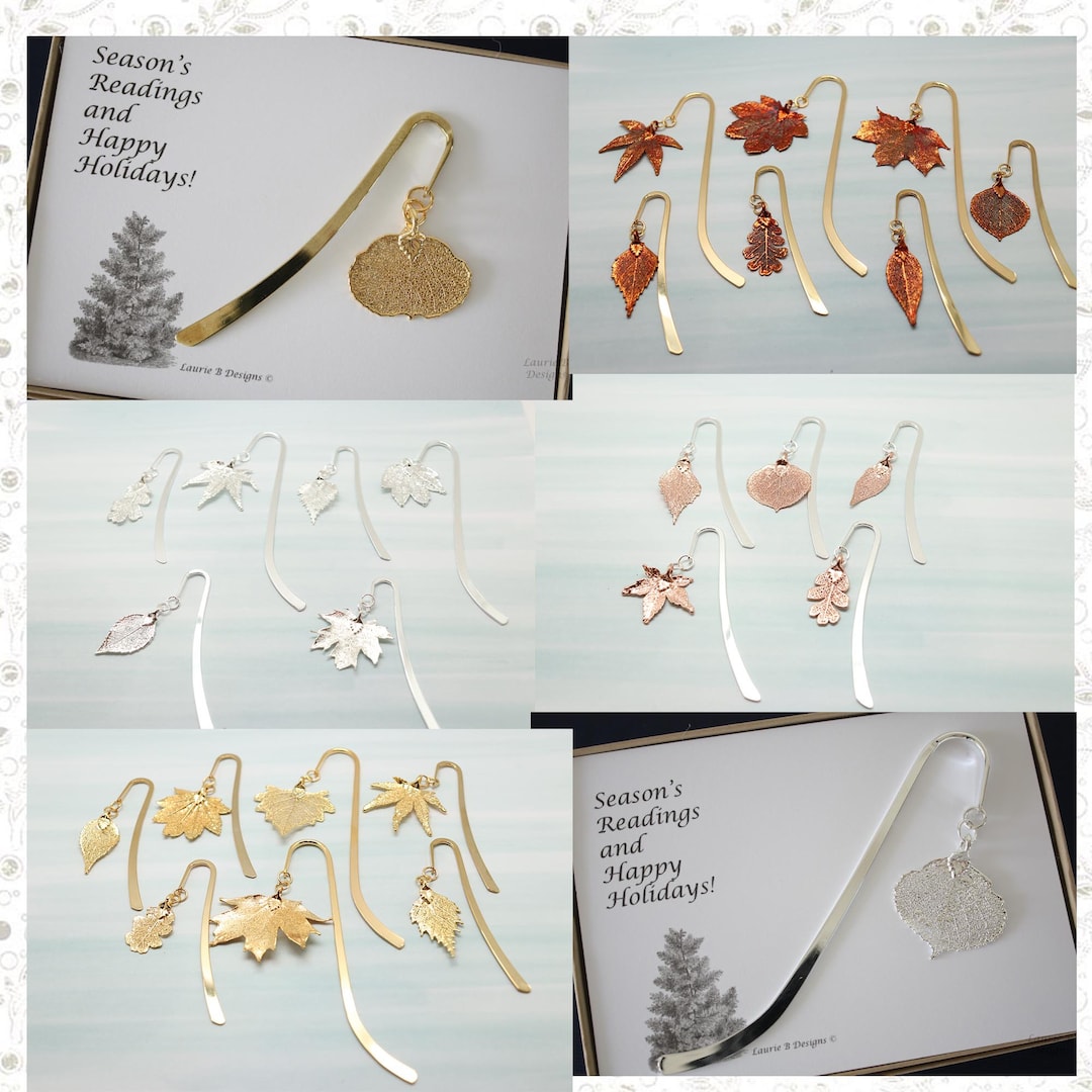 Aspen Leaf Bookmark, Real Leaf Bookmark, Small Maple Leaf, Bookworm ...
