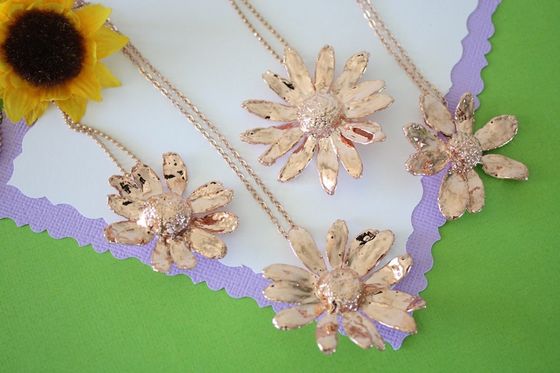Real Sunflower Rose Gold Real Flower Gold Flower Sunflower - Etsy