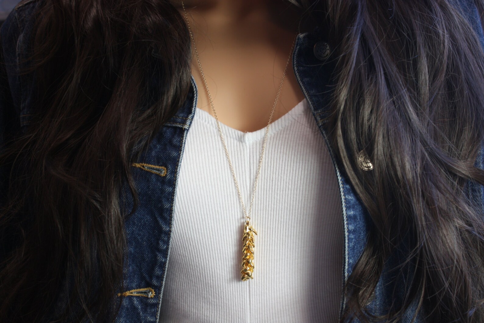 Gold Pine Tip Necklace Gold Real Pine Tip Gold Pine Tip - Etsy