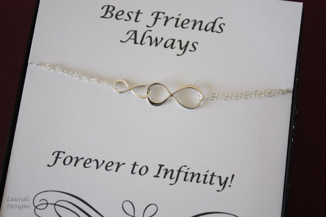 Friendship Bracelet, Infinity Jewelry, Best Friend Gift, Thank You Card ...