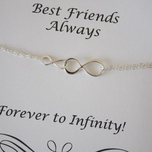 Friendship Bracelet, Infinity Jewelry, Best Friend Gift, Thank You Card ...