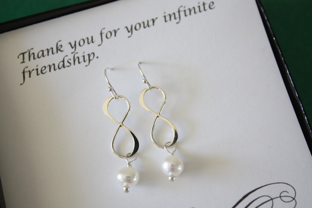 Infinity Earrings Infinity Jewelry Bridesmaid Gift Thank - Etsy