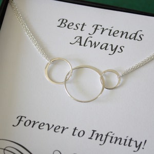 Best Friend Infinity Necklaces, BFF, Infinite Friendship, Sterling ...