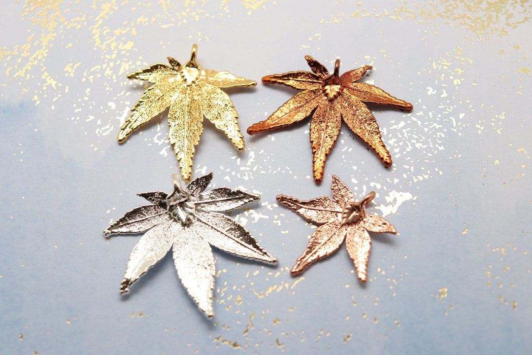 Japanese Maple Leaf Necklace, Heart Shaped Leaf, Double Leaves, Double ...