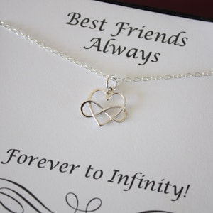 Best Friend Infinity Necklace, BFF, Infinite Friendship, Sterling ...