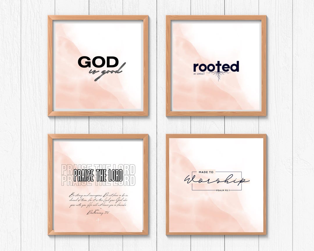 6 Printable 30x30 Modern Christian Art Posters Christian Spiritual ...