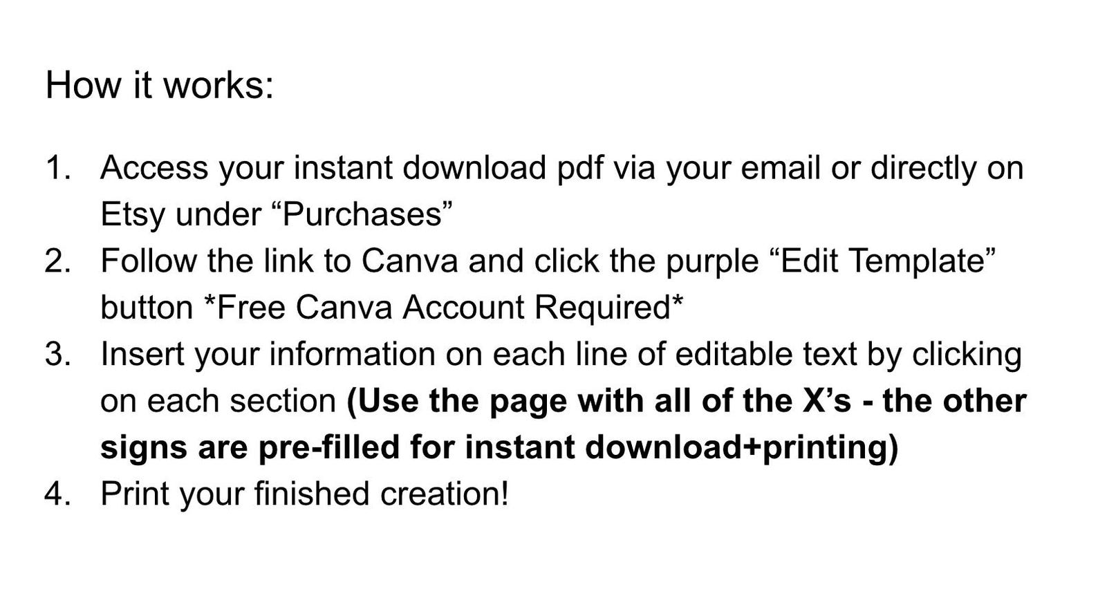 Costco Item Signs + Customizable Sign Canva Template - Etsy