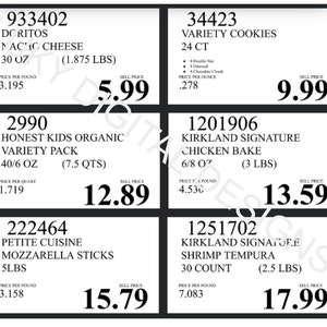 Costco Item Signs + Customizable Sign Canva Template - Etsy