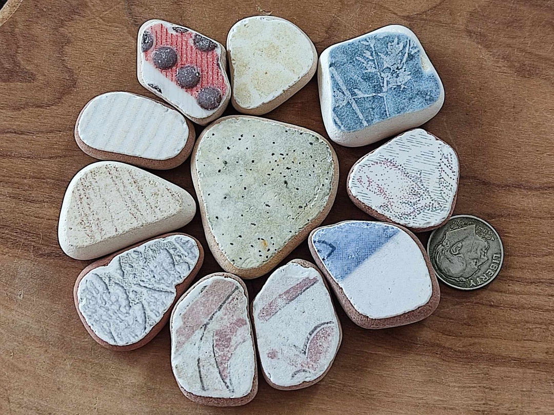 Smooth Beach Pottery, Terracotta Beach Pottery, Genuine Sea Glass From ...