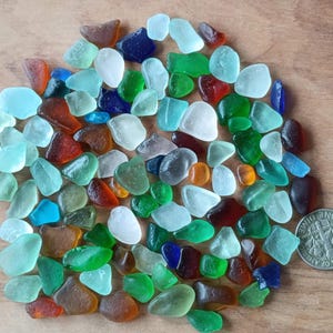 50 Grams Small Colorful Sea Glass, Genuine Sea Glass From Greece, Surf ...