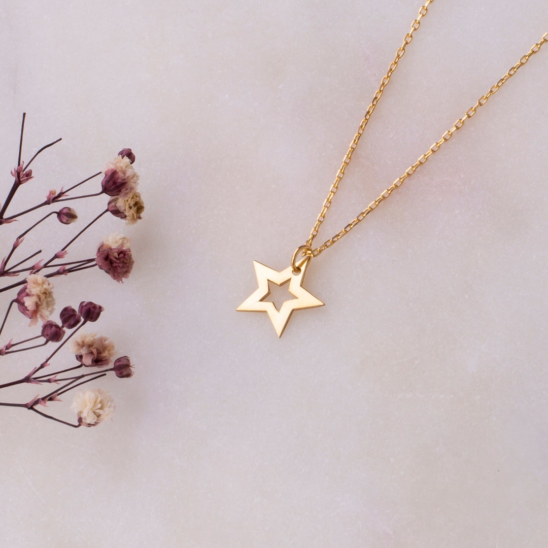 Star Pendant Necklace-cute Star Necklace-dainty Star Necklace-small ...