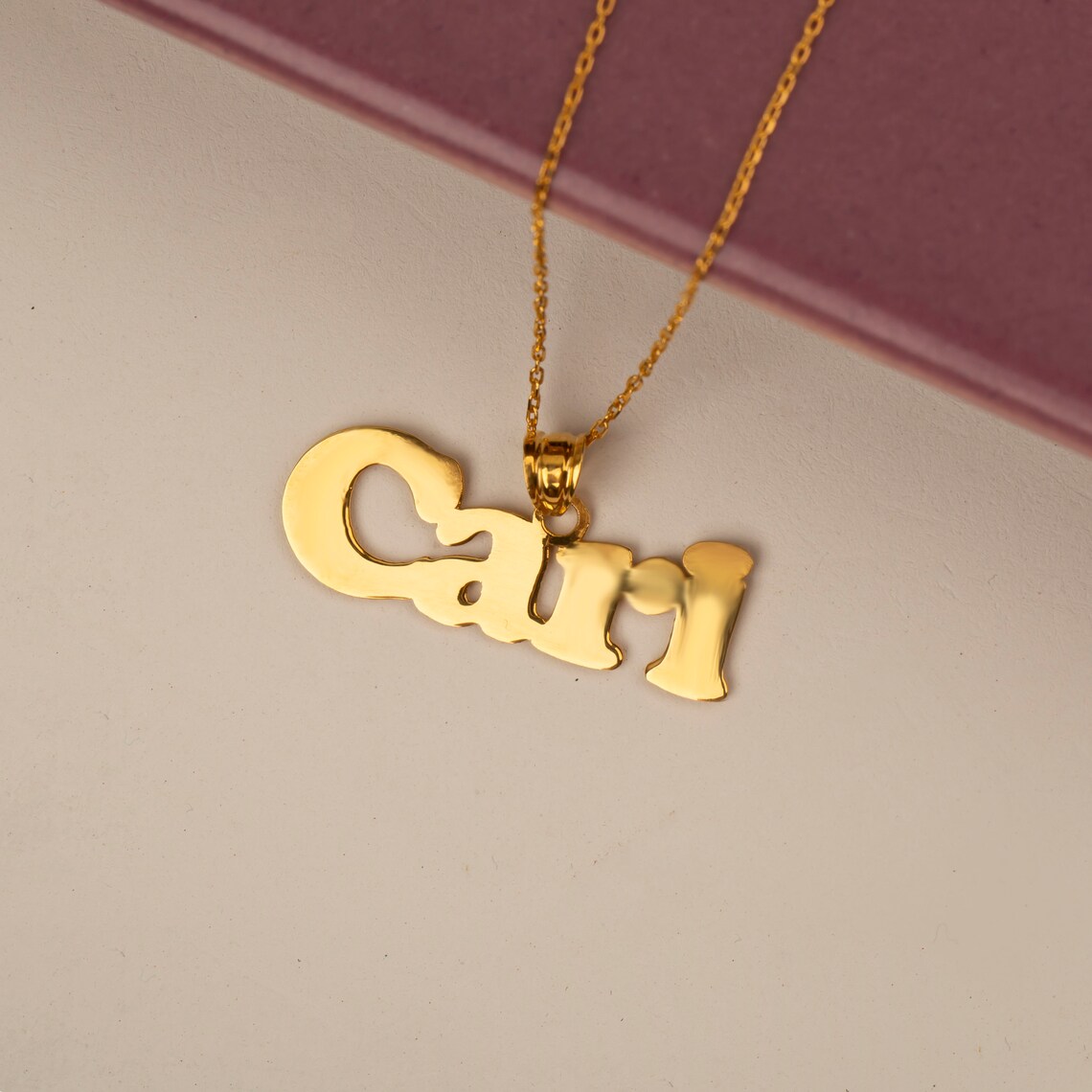 Customized Name Necklace / Custom Dainty Nameplate Necklace / Gold Name ...