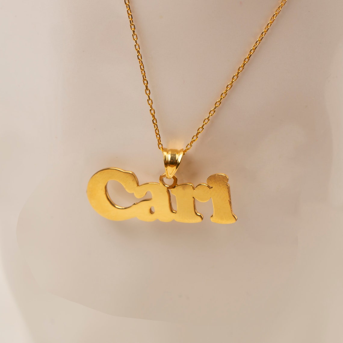 Customized Name Necklace / Custom Dainty Nameplate Necklace / Gold Name ...