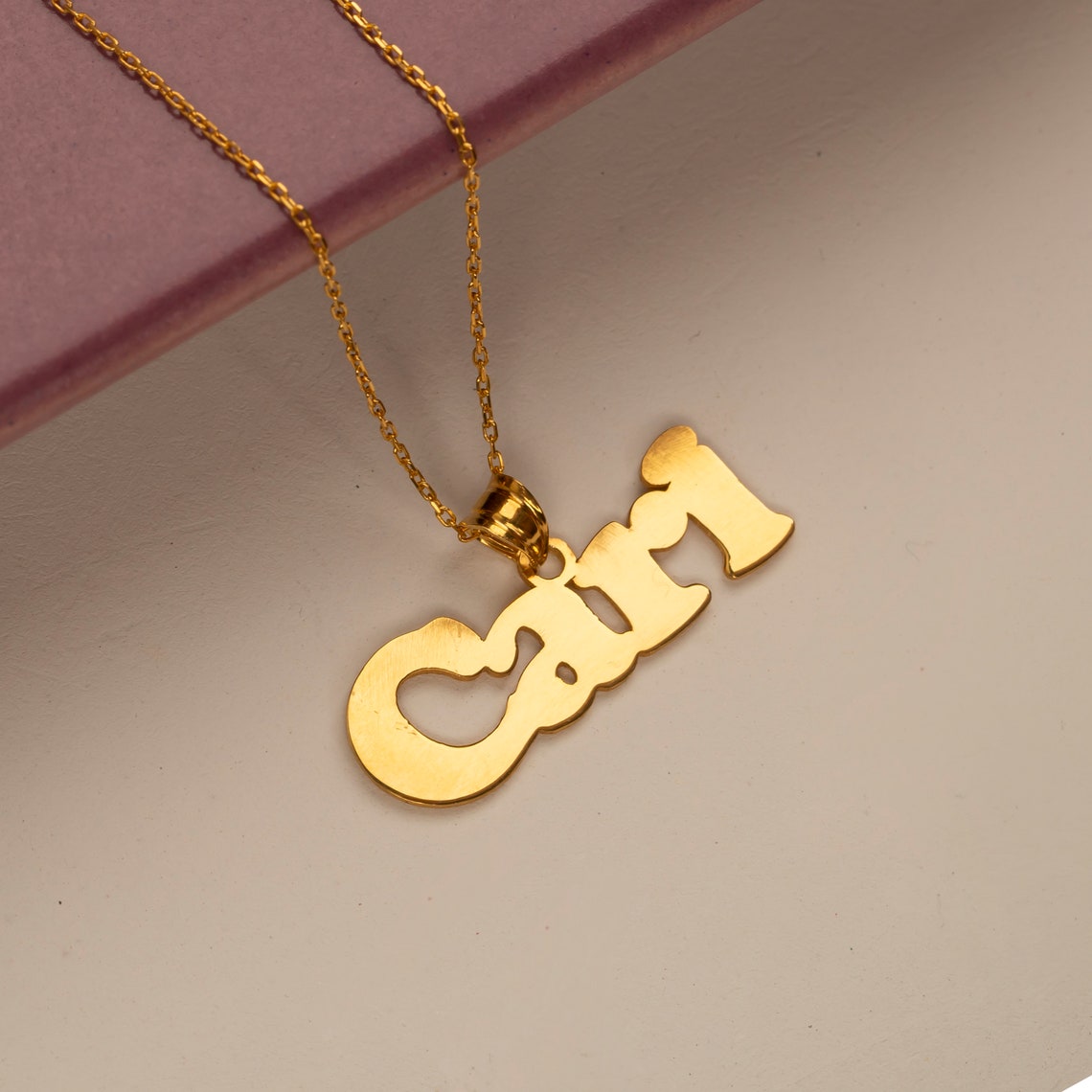 Customized Name Necklace / Custom Dainty Nameplate Necklace / Gold Name ...
