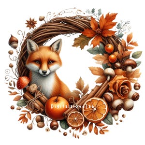 Thanksgiving / Autumn Wreath Clipart Set of 10 Pngs, Wreaths Clipart ...
