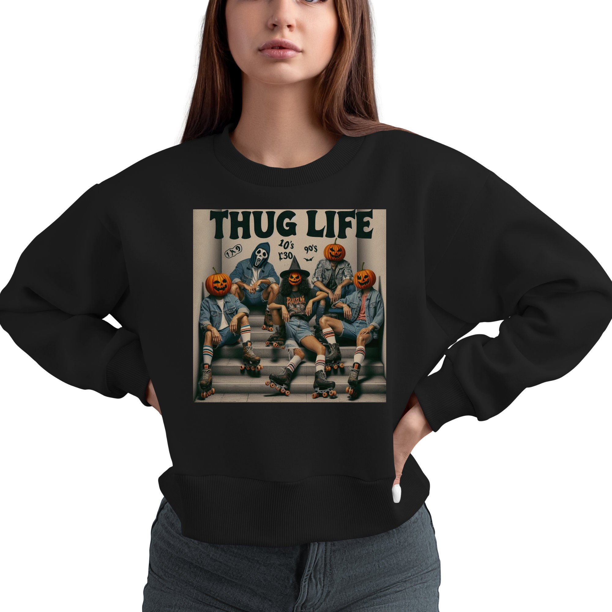 Thug Life 90s Halloween Sublimation Design PNG Youngsters in Denim ...