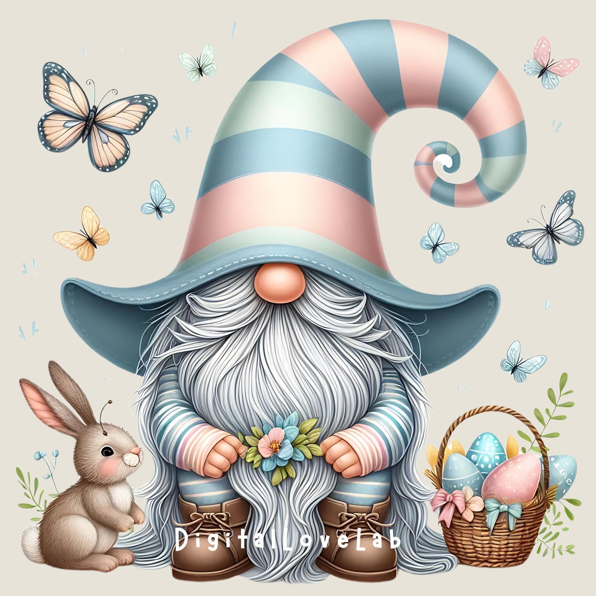 Easter Gnome Set of 10 PNG Clipart Easter Clipart Png, Clipart Easter ...