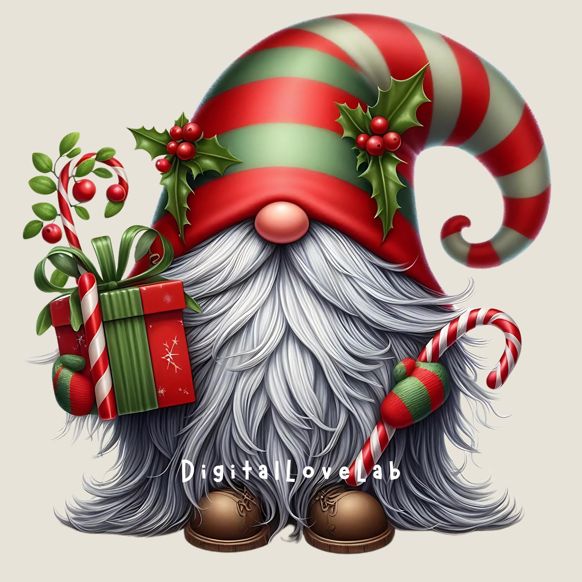 Christmas Gnome Clipart, Set of 10 PNG Cliparts, Christmas Clipart ...